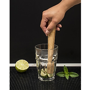 HIC Kitchen Mojito Muddler, Natural Bamboo