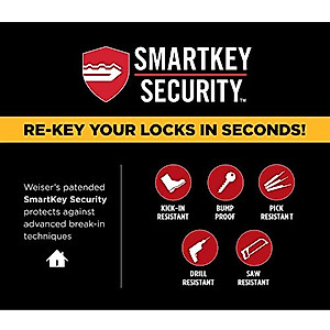 Weiser (Kwikset Hardware Family) Single Cylinder Deadbolt, Metropolitan Boutique, SmartKey, 6 Way Latch, Model SSD9471 26 SMT RDT B 6LS2R2