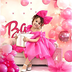 Pink Balloons Metallic Pink Balloon, 50Pcs 12Inch Hot Pink Chrome Pink Latex Balloons Baby Pink Balloons and Dark Magenta Pink Balloons for Birthday Baby Shower Princess Party Decorations