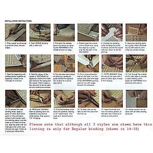 Do-it-yourself Carpet and Area Rug Binding (22 Colors Available) -Quantity 1 = 5 Foot Section, Grey