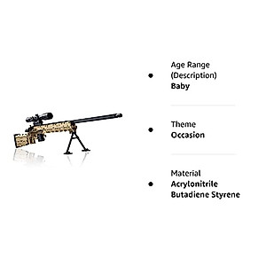 CASEIER 1086 Pieces Model Gun Building Blocks Set - 1:1 M24 Building Bricks Collection - Shootable and Gift for Christmas Collectible Surprises