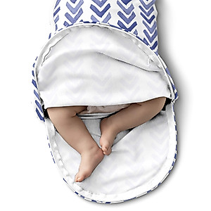 SwaddleMe Luxe Easy Change Swaddle – Size Small/Medium, 0-3 Months, 2-Pack (Water Color Indigo)