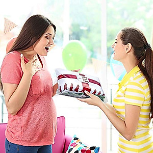 Sukoon Monthly Milestone Blanket for Baby Boy / Girl | Baseball Theme | Includes Frame and Bib | Large | 47"x40" | Personalized Baby Month Blanket for Newborn Baby Shower