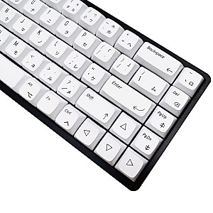 155 Keycaps White Keycaps, XDA Profile PBT Keycaps, Theme Minimalist Style Japanese Keycaps Suitable for Fullsize, Tenkeyless, Winkeyless, 75%, 65%, 60% Keyboard(Custom Key caps)
