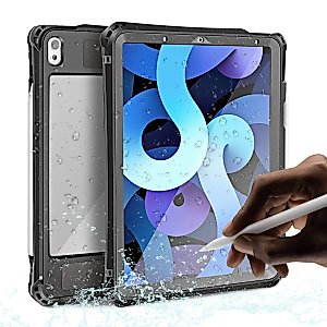 AICase iPad Air 4th Gen/5th Gen, 2020/2022, 10.9 inch,IP68 Waterproof, Dustproof, Shockproof Case Cover with 360 Full-Body Protection, Lanyard and Kickstand