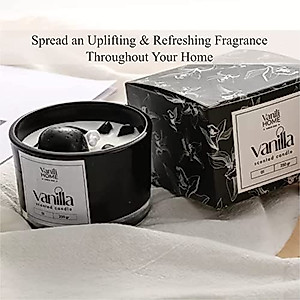 Peach Scented Candle | Aromatherapy Candle for Home | Natural Soy Candle | Best Smelling Candles for Home | Jar Candle with 100% Cotton Wick | 250 Grams Candle for Men & Women (Vanilla)