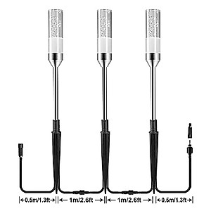 ALOVECO 3 Pack Extension Bubble LED Path Garden Lights Without Transformer for Yard, Pathway, Walkway (Warm White)