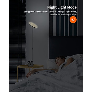 OYU LED Floor Lamp, LED Torchiere Floor Lamp, Lamp That Lights Up Whole Room, Bright Floor Lamp 30W/2500LM, 3000K-6500K with Night Light Mode & Touch Control, LED Floor Lamps for Living Room, Bedroom