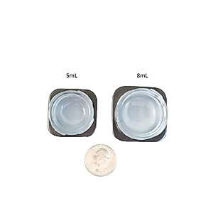 8mL Thick Glass Cube Stash Jar Container (2 Pack)