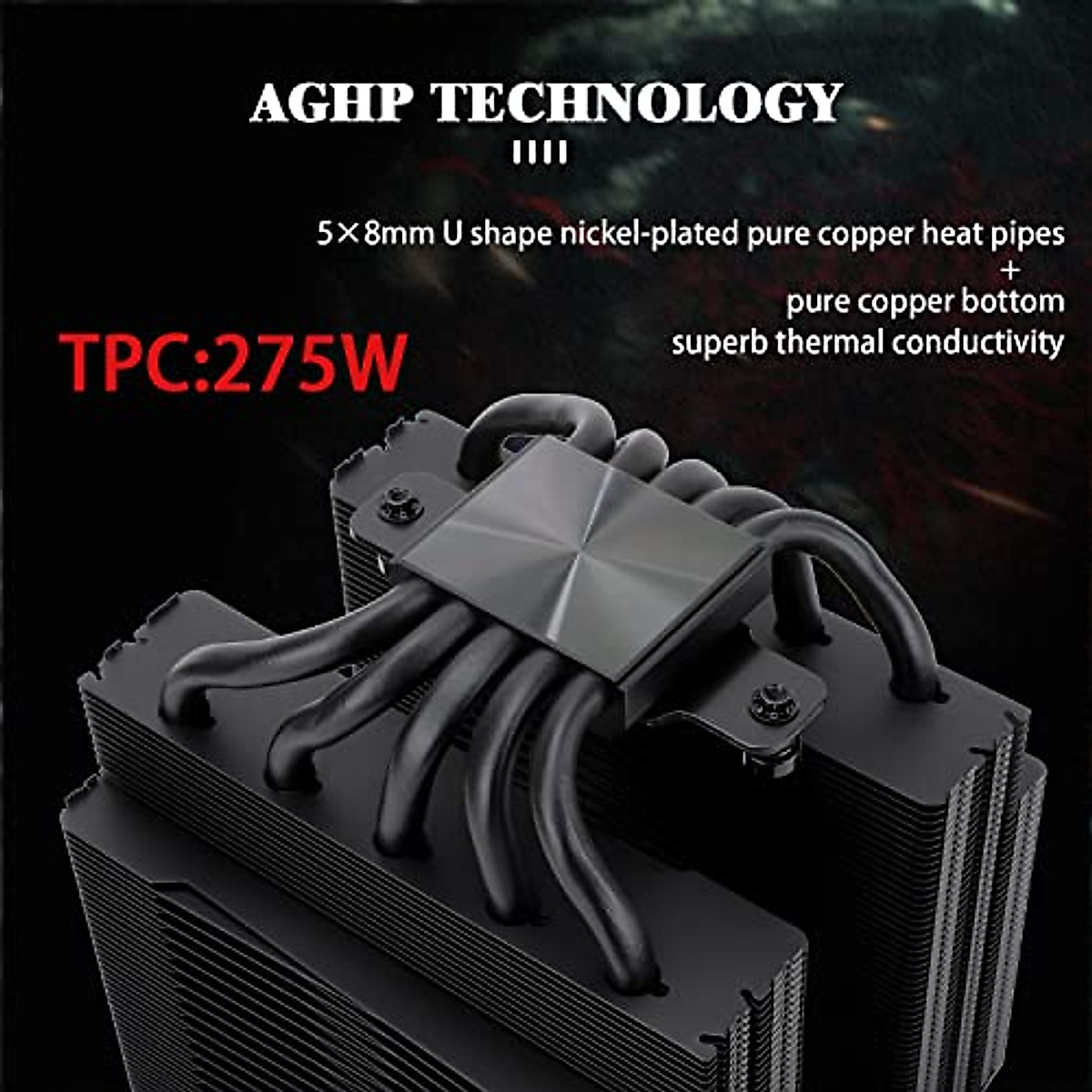 Thermalright FC140 Black CPU Air Cooler,Dual Tower 5 Heat Pipe,TL-D14X-B and TL-C12PRO-B PWM Fan,Aluminium Heatsink Cover, AGHP Technology, for AMD AM4/AM5/Intel LGA 1150/1151/1155/1156/1200/2011/1700