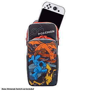Nintendo Switch Adventure Pack (Pikachu, Charizard, and Lucario) Travel Bag - Officially Licensed by Nintendo & Pokémon