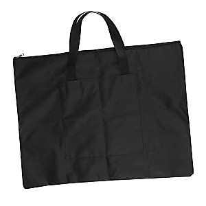 Healifty Art Portfolio Case with Handles Artist Portfolios Case Waterproof Drawing Painting Board Storage Bag (Black)