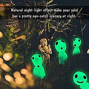Fairy Garden Gnome Outdoor Miniature Luminous Garden Ghost Decor for Outside Glow in the Dark Patio Alien Figure Fairy Garden Accessories Kit 10Pcs
