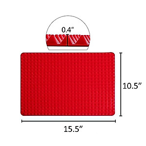 Non-Stick Silicone Baking, Pyramid Healthy Cooking Oven Mat Fat Red-2 Pack by Alpenkok (Black)