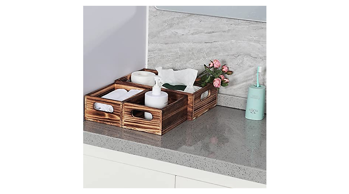 Wooden Crate Set – Rustic Stackable Storage & Home Decor