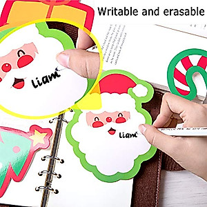 Whaline Christmas Mini Colorful Cut-Outs 44Pcs Assorted Holiday Cut-Outs Santa Xmas Tree Snowflake Classroom Winter Decoration for Bulletin Border Office Party Favor Supplies, 11 Designs