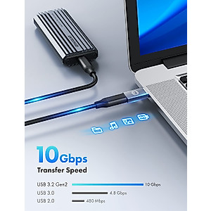 GRAUGEAR USB to USB C Adapter, 10Gbps Double Sided Data Transfer, 3A Fast Charging, USB C Female to USB A Male Adapter 3.2, Compatible with PC, Laptop, MacBook, iPhone, iPad, Apple Watch, Carplay