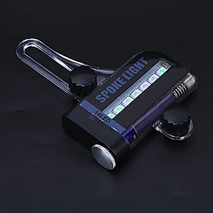 Watertight Bikes Side 14LED RGB Spoke Light Wire Lamp Accessory 30 Fun Bright Patterns Safety Tire Lights for Mountain Bikes, Bikes Wheel Lights, Spoke Light Spoke Lamp Bikes Spoke Light B