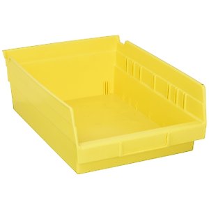 Akro-Mils 30150Y Shelf Bin,Grease/Oil Resistant,8-3/8-Inch x11-5/8-Inch x4-Inch ,Yellow