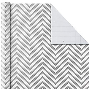 Hallmark Wrapping Paper Bundle with Cutlines on Reverse (6 Rolls: 180 sq. ft. total) Solids, Polka Dots & Stripes, Pink, Blue, Silver for Birthdays, Easter, Mothers Day, Weddings, Baby Showers