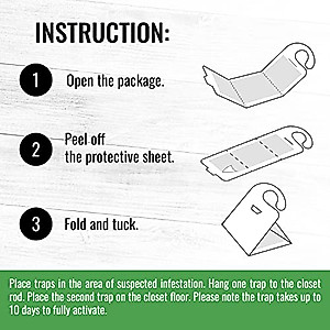 Clothing Moth Trap 12 Pack with Pheromones Prime, Clothes Moth Trap with Lure for Closets, Carpet, Moth Treatment and Prevention
