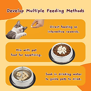 Jungle Calling Freeze Dried Chicken Cat & Dog Treats, Raw Single Ingredient Chicken Bites, High Protein Grain Free Pet Training Treats & Food Topper (Chicken Cubes, 3.2 oz)