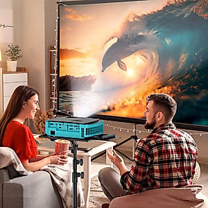 Projector Stand, Sturdy Durable Metal Laptop Tripod Stand with Wheels, Folding Floor Tripod Stand with Tray, Adjustable Height Portable DJ Equipment Stand for Indoors and Outdoors (29 Inch-69 Inch)