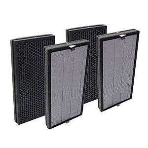 PUREBURG KF310 Replacecment Filter Set Compatible with Kenmore SMART 1500e Series PM3020 Air Purifier,2 Set (4 Filters) H13 HEPA Activated Carbon 3-Stage Filtration