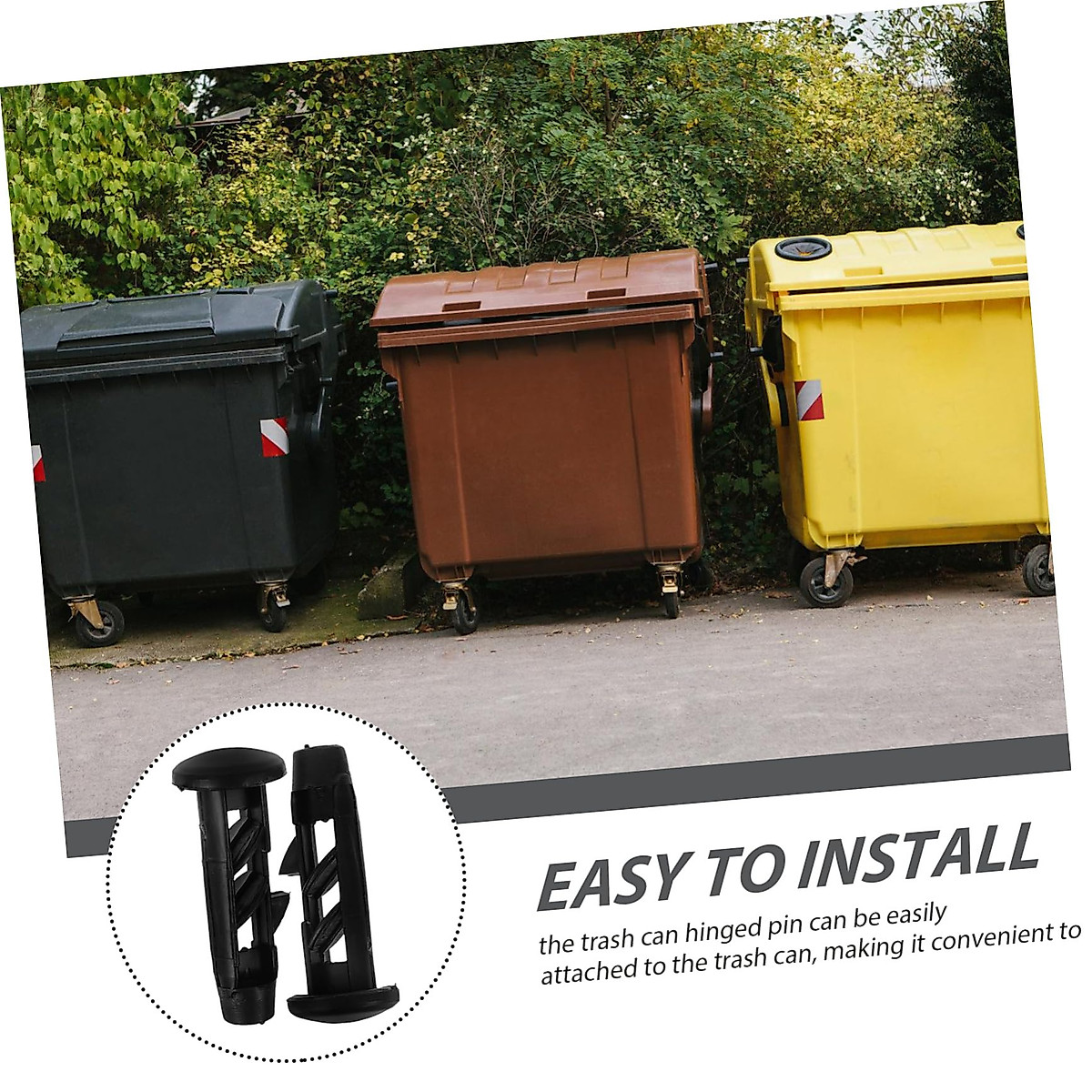 WHAMVOX 5Pcs Outdoor Trash Can Safety Buckles for Secure Covering of Garbage Cans Connects and Holds Trash Can Lids Place for Outdoor Use and Raccoon Proofing