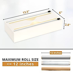 VSK Goods 2 in 1 Foil and Plastic Wrap Organizer with Cutter; Aluminum Foil Dispenser; Cling Wrap Dispenser with Cutter; Foil Organizer for Drawer; Kitchen Wrap Organizer; Plastic Wrap Organizer