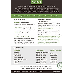Trifecta+ 5-10-4 Organic All Purpose Plant Flower and Vegetable Fertilizer (3 LB)
