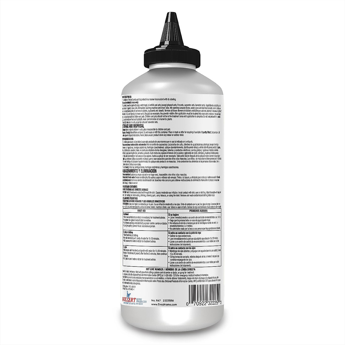 Enoz No Zone Roach Away Boric Acid Powder, Kills Cockroaches, Silverfish, and Ants (1475-20201)