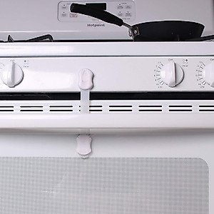 Baby Ziz Adjustable Strap Child Safety Refrigerator Lock, Cabinet Locks | 6 Pack with 2 EXTRA 3M Adhesive | White