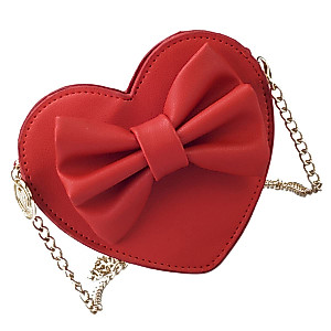 VALICLUD 2 Pcs Heart-shaped Crossbody Bag Makeup Bag Girl Crossbody Bag Heart Shaped Bag Heart Shape Cross-body Bag Sling Handbag Cosmetics Bag Heart Chain Bag Travel Pretty Fashion Bag Pu