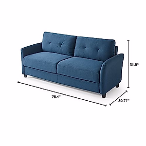 ZINUS Ricardo Sofa Couch / Tufted Cushions / Easy, Tool-Free Assembly, Lyon Blue