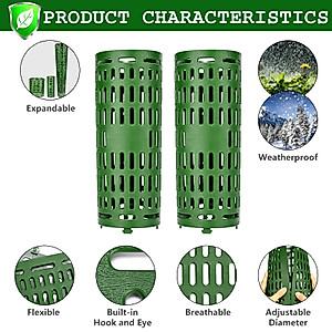 YGAOHF 7 Pack Tree Trunk Protector Guard - Heavy Duty Expandable Tree Protectors from Trimmers, Mowers, Animals, Easy to Use, Perfect for Saplings and Fruit Trees