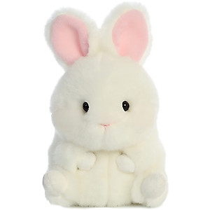 Aurora® Round Rolly Pet™ Bunbun Bunny™ Stuffed Animal - Adorable Companions - On-The-Go Fun - White 5 Inches