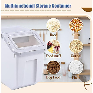 RUIAN 2pcs Food Container, Food Storage Box With Lid and Shovel, Airtight Kitchen Storage Container for Storing Dry Food, Cat/Dog Food Storage Container, Large