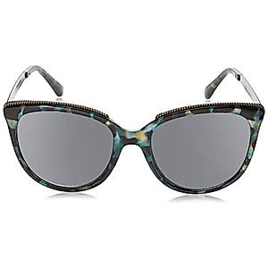 Sofia Vergara x Foster Grant Women's Margarita Full Lens SunReaders Cat-Eye Reading Glasses, Milky Blue Tortoise, 55 mm + 1.75