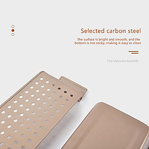 DAYUANDIAN Meatloaf Pan with Drain Tray,9 x 5 Inches Meat Loaf Pans for Baking Bread, Rose Gold Bread Pans,For kitchen baking