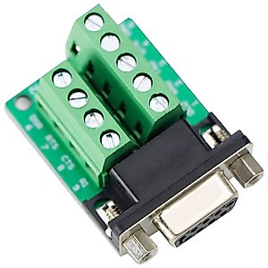 Zovfam DB9 Breakout Connector, Female D-SUB Adapter Plate Connector RS232 Serial to Terminal Board Signal Modul-3 Pcs