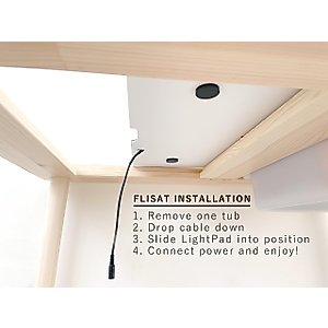 Toddle Way LED Light Pad Compatible with IKEA Flisat Table. Use standalone or as a Flisat Table Insert. 3 Light Levels for tracing, Arts Crafts, Montessori Waldorf Reggio Light Sensory Play for Kids