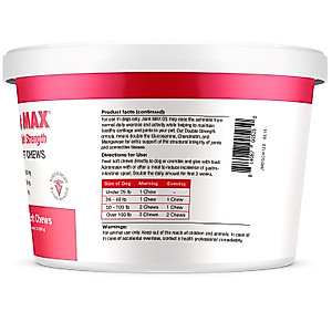 Joint MAX Double Strength Soft Chews for Dogs - Vitamins, Minerals, Antioxidants - Glucosamine, Chondroitin - Beef Flavor - Maximum Joint Health Supplement - 120 Chews