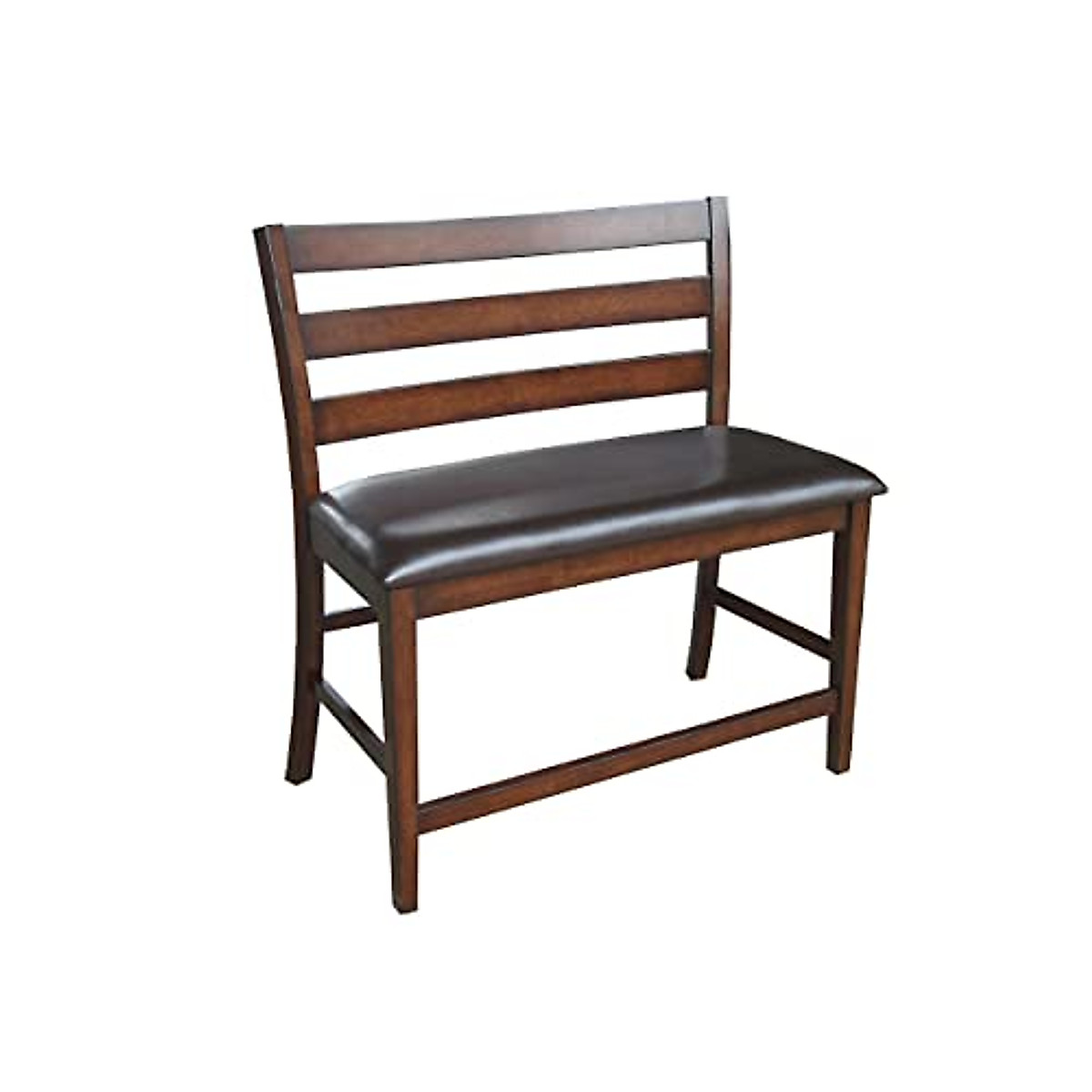 Intercon Kona Ladder Back Bench with PU Seat, 24"
