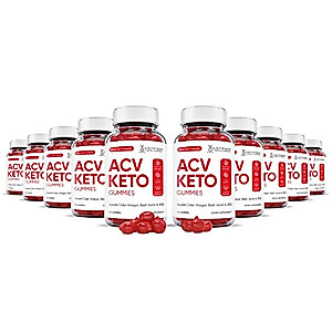 Justified Laboratories (10 Pack) Total ACV Heath Keto Gummies 1000MG with Pomegranate Juice Beet Root B12 600 Ketos Gummys