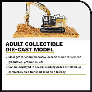 Diecast Masters 1:50 Caterpillar 320F L Excavator Model, Weathered Series Cat Trucks & Construction Equipment | 1:50 Scale Model Diecast Collectible Model 85701