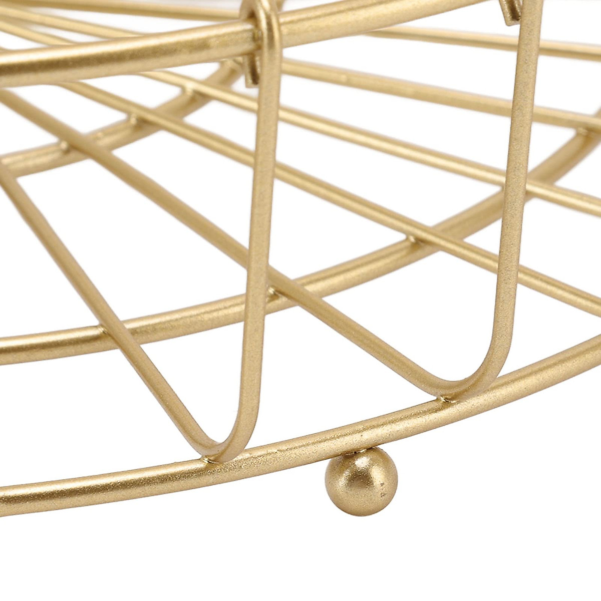 Naroote Fruit Basket Gold Color Nonslip Fruit Basket for Desktop Computer