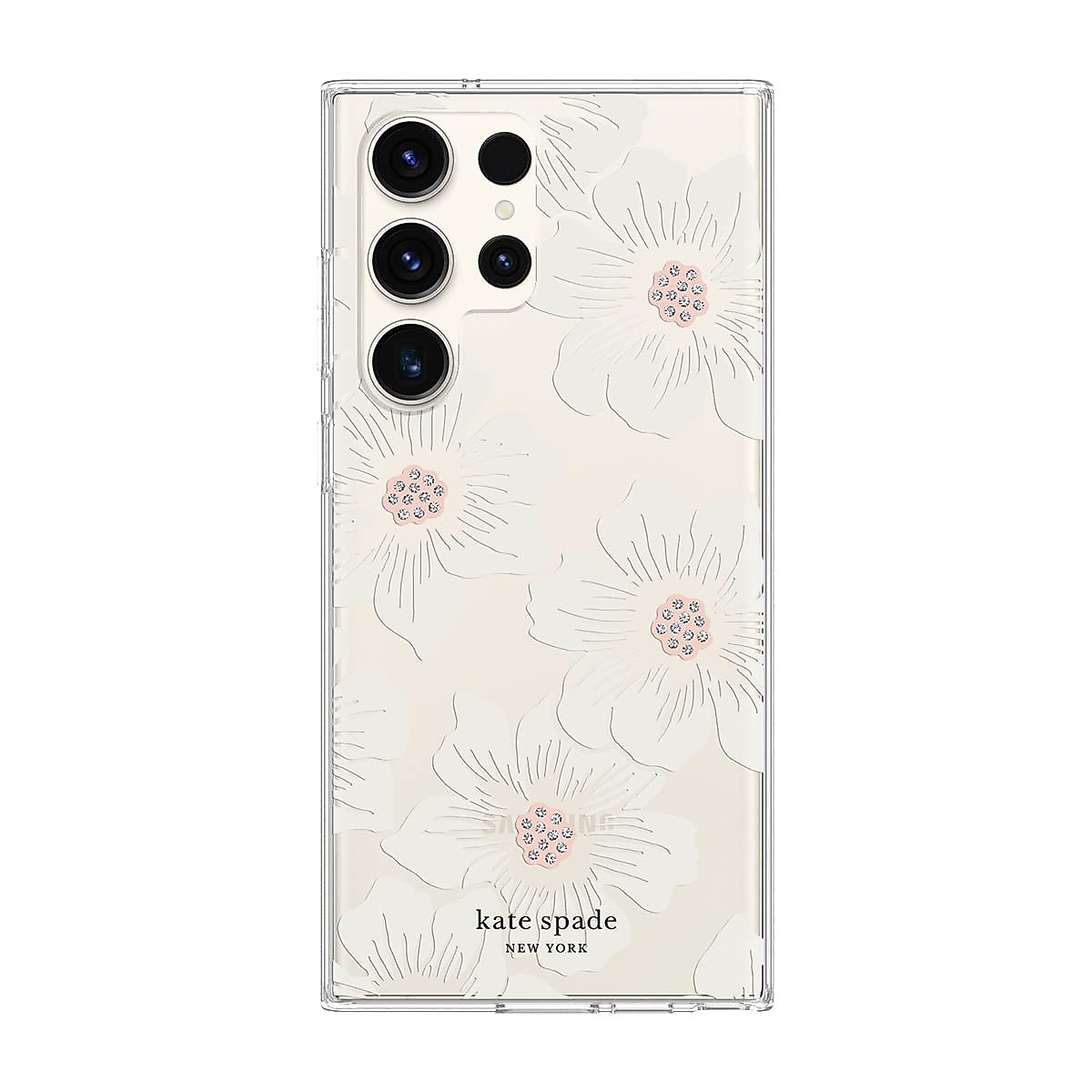 Kate Spade Protective Hardshell Case Hollyhock Floral | Compatible with Galaxy S23 Ultra