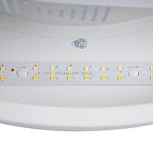 22" Modern Acrylic Ceiling Fan with Light and Remote Control 64W Hollow Shade 7 Blades 3-Colors 3-Speed Quiet Round LED Semi Flush Mount Light Enclosed Fan Chandelier for Bedroom Home (Constellation)