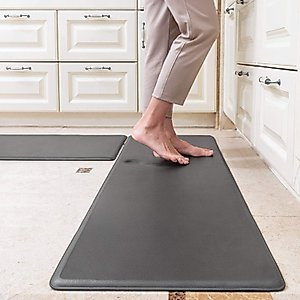 SIXHOME Kitchen Rugs and Mats Kitchen Mat Set of 2 Anti Fatigue Standing Mat for Kitchen, Office, Laundry Room and Stand-up Desks